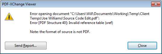 PDF-XChange Co Ltd :: Knowledge Base :: Some Files Report an Error Message When Trying To Alter ...